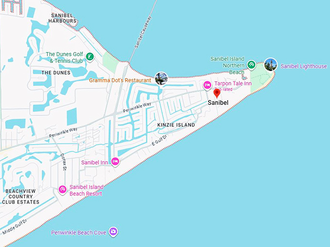 16. sanibel fl map