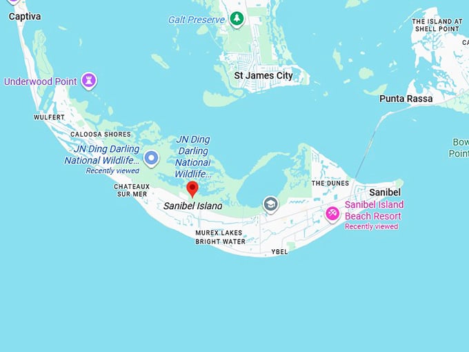 16. sanibel island map