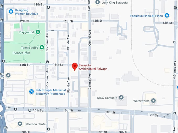 16. sarasota architectural salvage – sarasota map