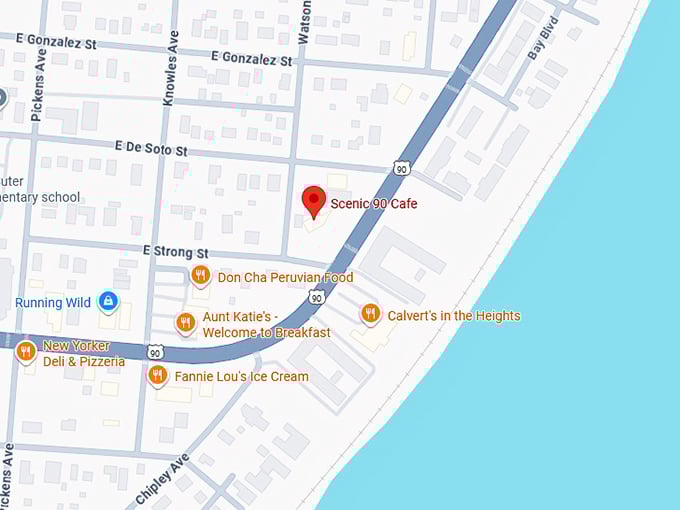 16. scenic 90 cafe map
