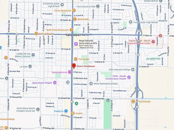 16. shaw's steakhouse map