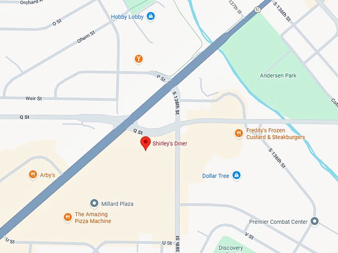 16. shirley’s diner map