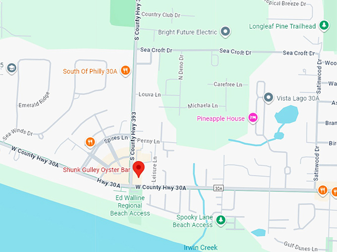 16. shunk gulley oyster bar map