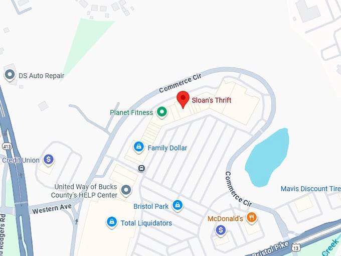 16. sloan's thrift map