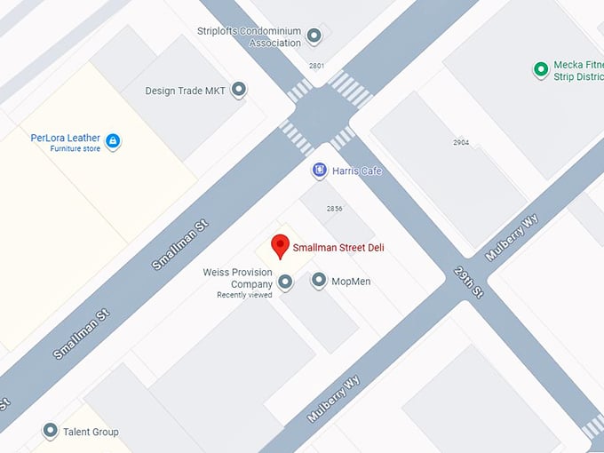 16. smallman street deli map