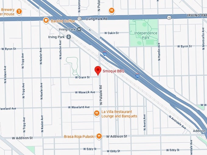 16. smoque bbq map