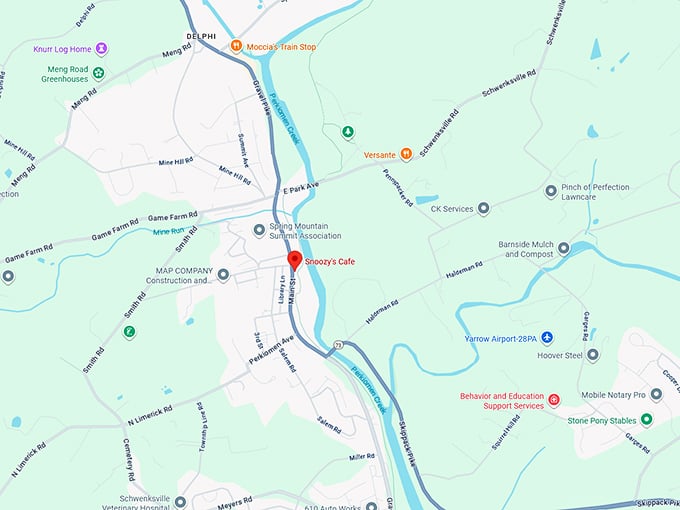 16. snoozy's cafe map