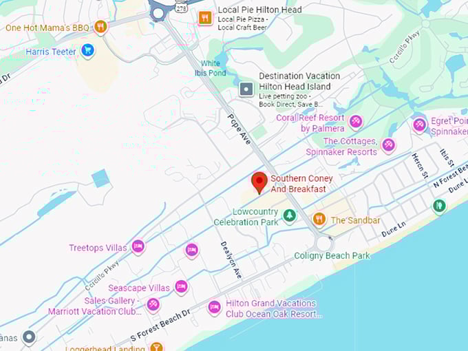 16. southern coney and breakfast map