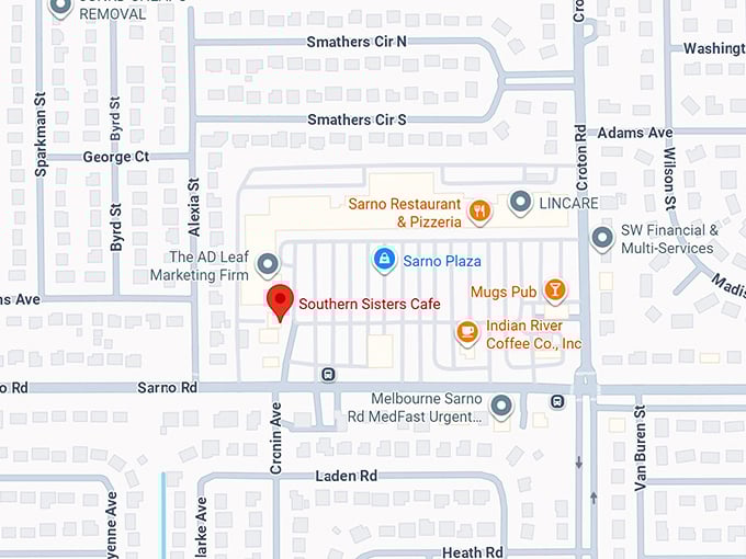 16. southern sisters cafe map