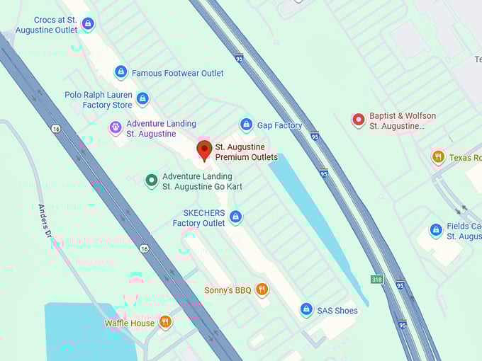 16. st. augustine premium outlets map