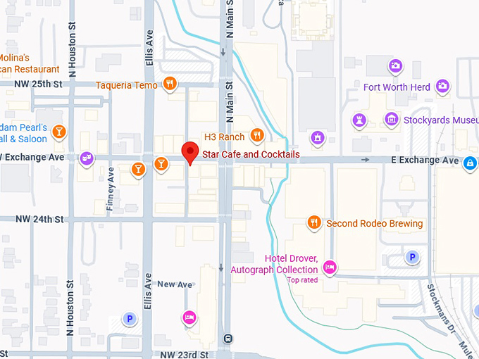 star cafe and cocktails map