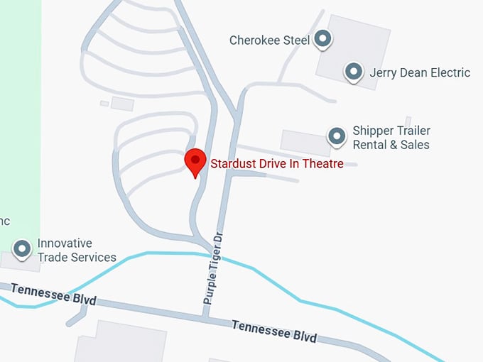 16. stardust drive in theatre map
