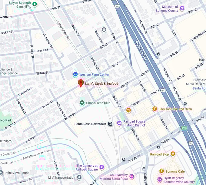 16. stark’s steak & seafood map