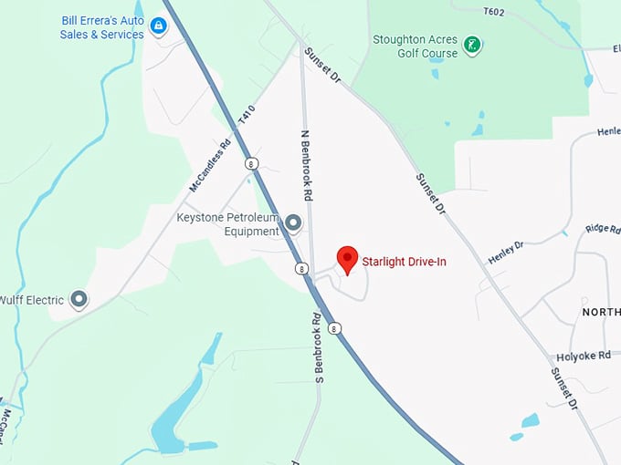 16. starlight drive in map