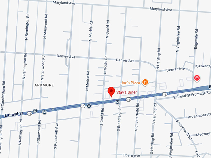 stav’s diner map