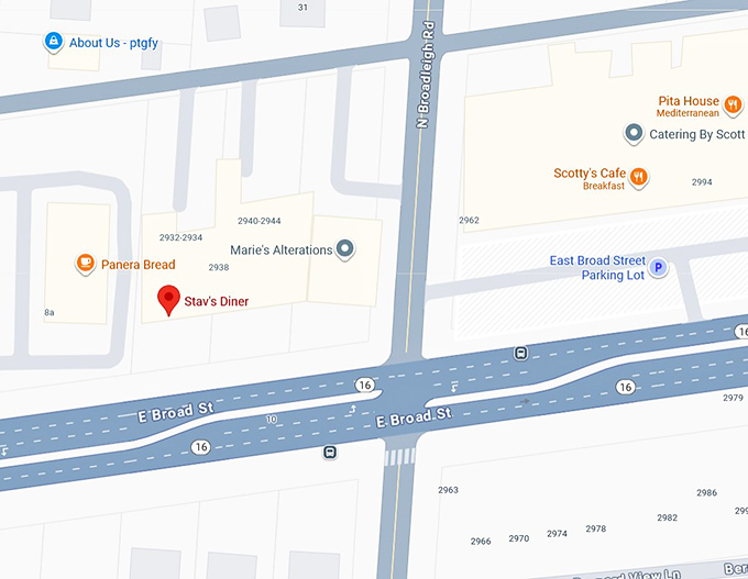 16. stav’s diner map