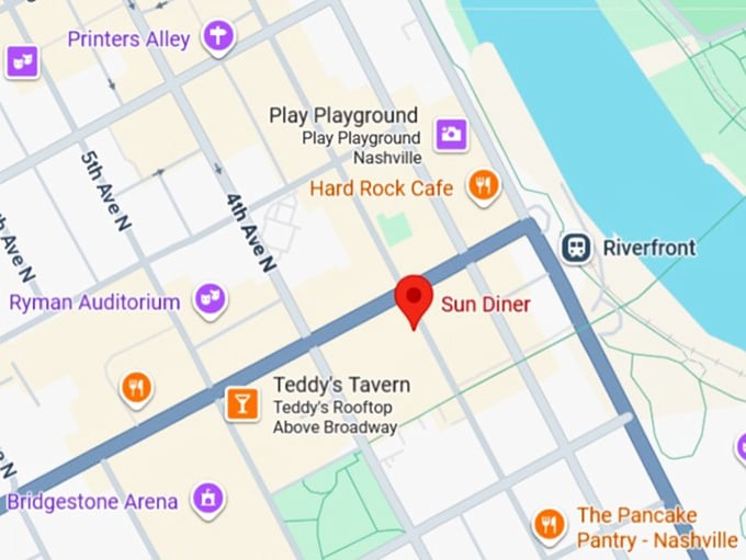 16. sun diner map