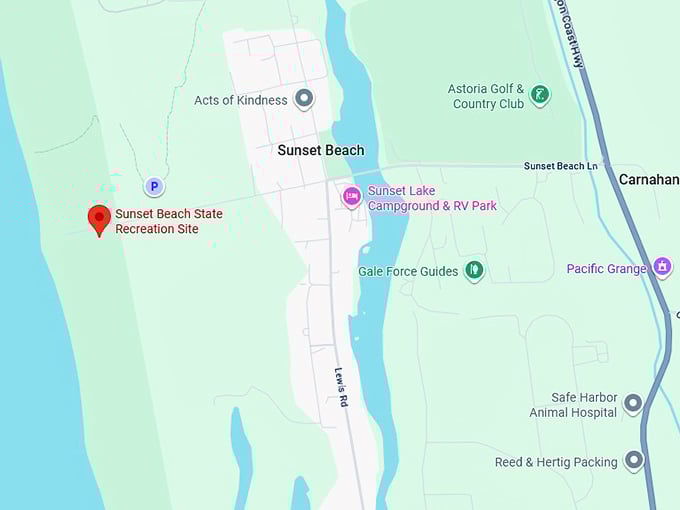 16. sunset beach state recreation site map