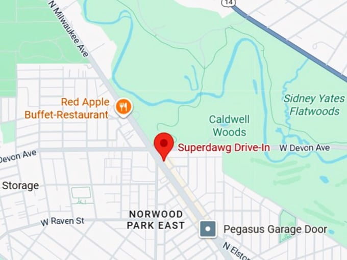 16. superdawg drive in map