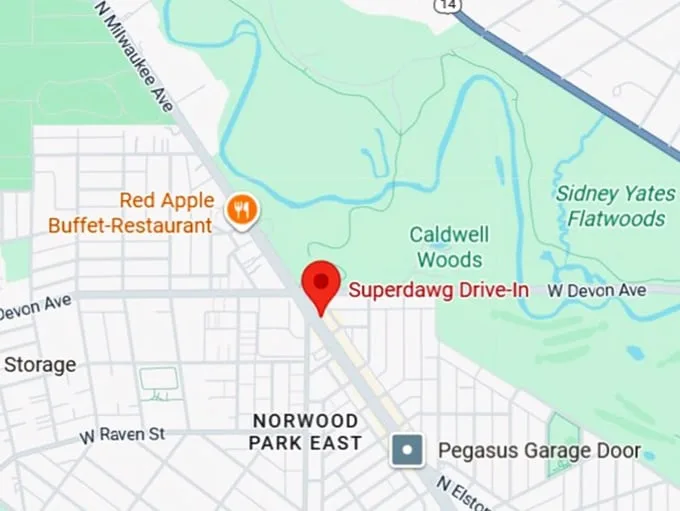 16. superdawg drive in map