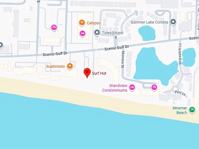 16. surf hut map