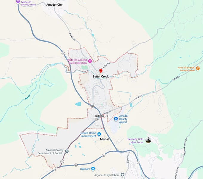 16. sutter creek map