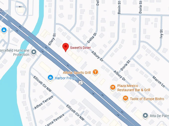 16. sweet's diner map