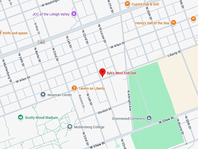 16. syb’s west end deli map