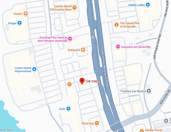 the diner map