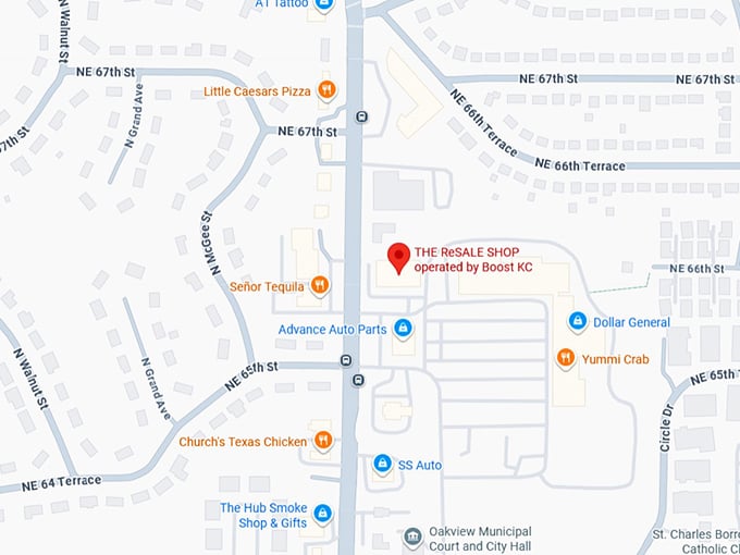 16. the resale shop operated by boost kc map