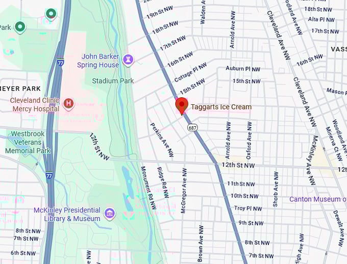 16. taggarts ice cream map