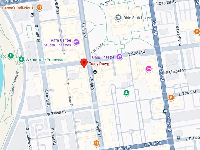 16. tasty dawg map