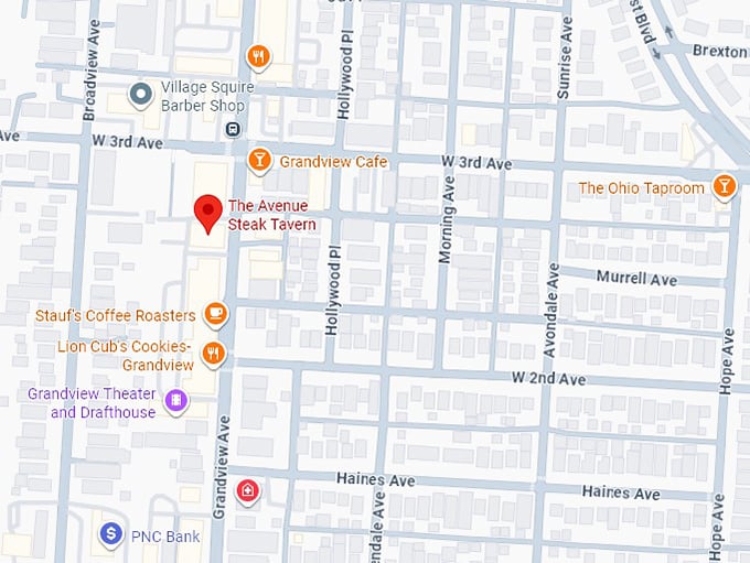 16. the avenue steak tavern map
