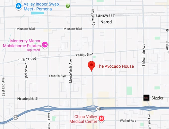 16. the avocado house map