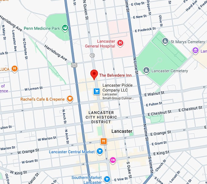 16. the belvedere inn map