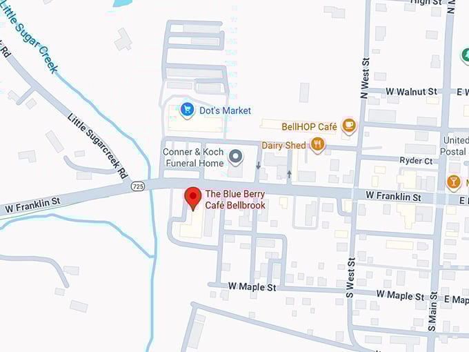 16. the blue berry café bellbrook map