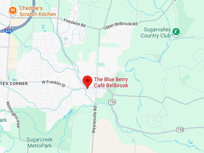 16. the blue berry café bellbrook map