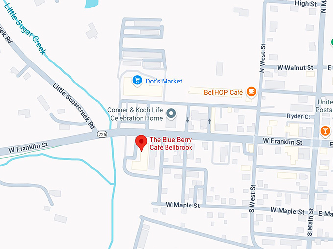 16. the blue berry café bellbrook map