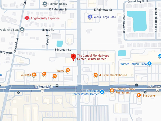 16. the central florida hope center winter garden map