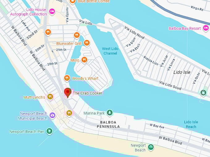 16. the crab cooker map