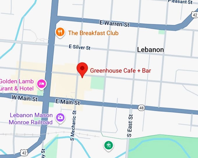 16. the greenhouse cafe map