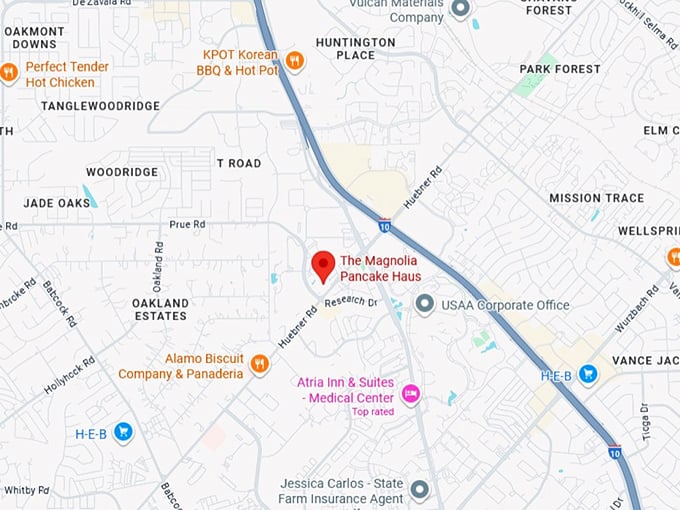 16. the magnolia pancake haus map