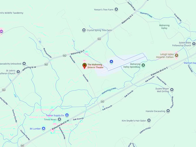 16. the mahoning drive in theater map