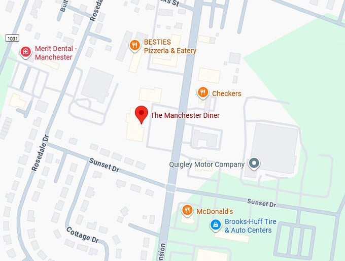 the manchester diner map