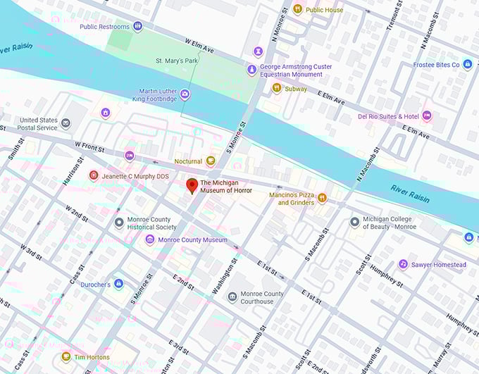 16. the michigan museum of horror map