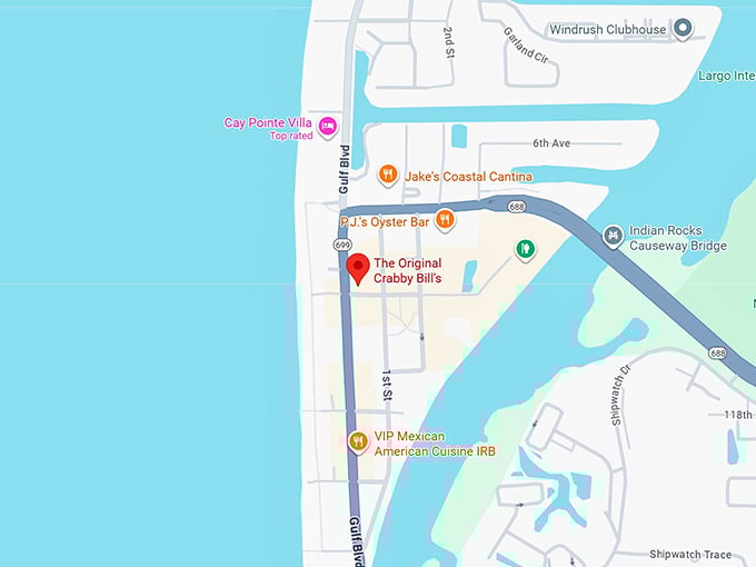 16. the original crabby bill's map