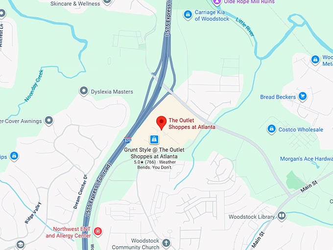 16. the outlet shoppes at atlanta map