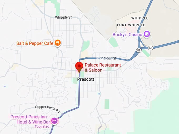 16. the palace restaurant map