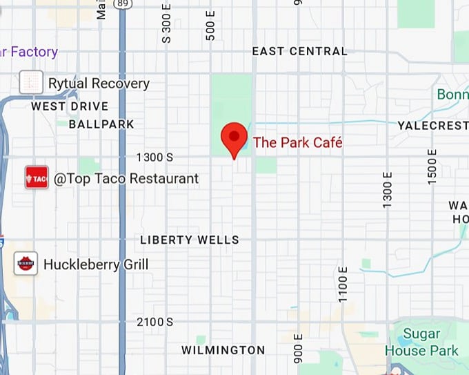 16. the park café map