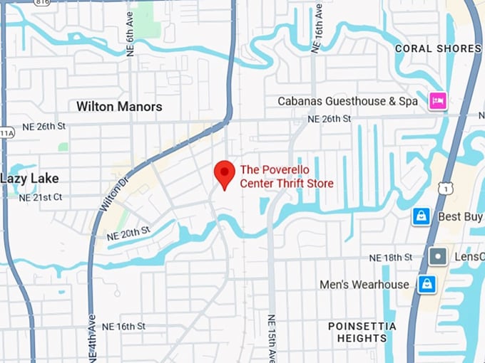 16. the poverello center thrift store map